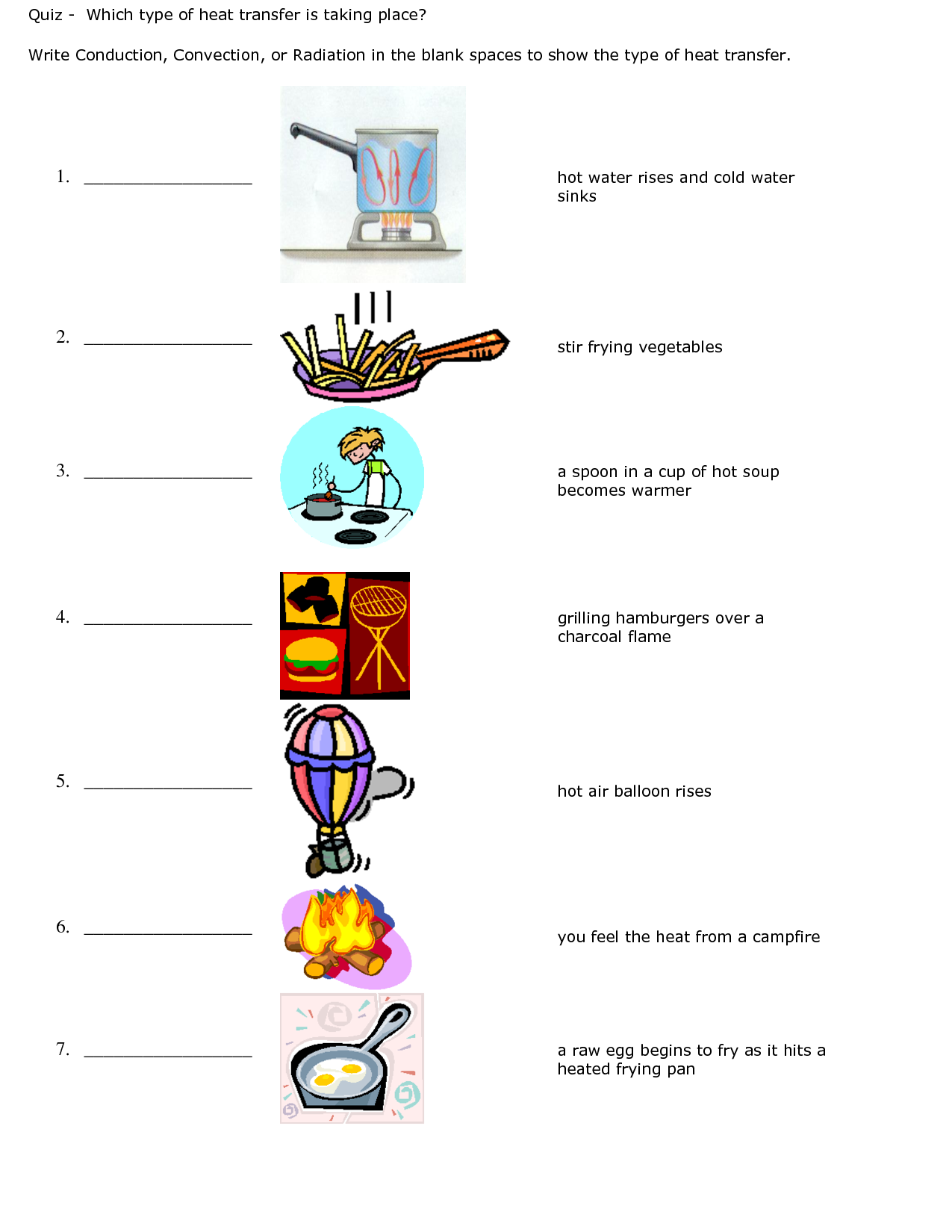 Conduction Convection Radiation Examples Worksheet – Examples Worksheet