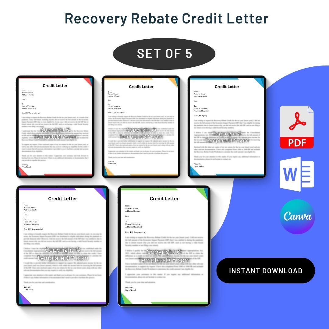 Example Of Recovery Rebate Credit Worksheet - Printables Free Templates