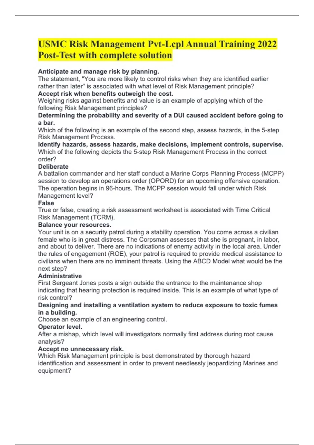 Deliberate Risk Assessment Worksheet Example – Examples Worksheet